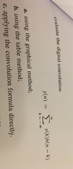 Solved Evaluate the digital convolution y(n) = | Chegg.com