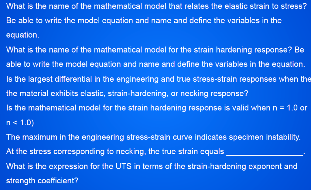 Solved What is the name of the mathematical model that | Chegg.com