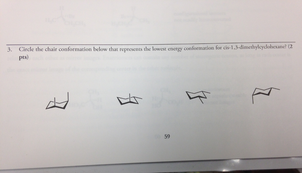 Solved Circle the chair conformation below that represents | Chegg.com
