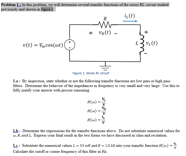 Solved Problem L In This Problem We Will Determine Several