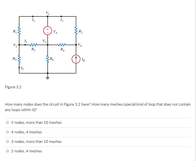 Solved VA Figure 3.2 How many nodes does the circuit in | Chegg.com