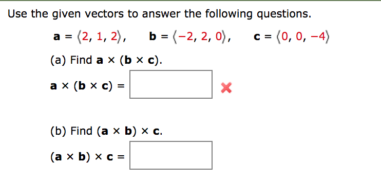 Solved Use the given vectors to answer the following | Chegg.com