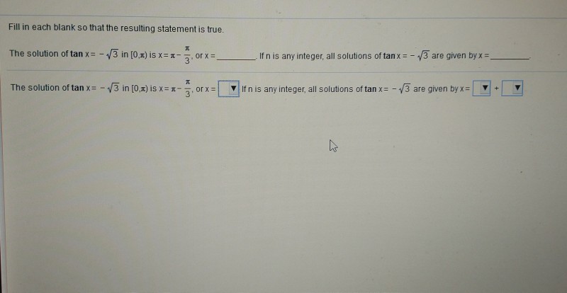 Solved Fill in each blank so that the resulting statement is | Chegg.com