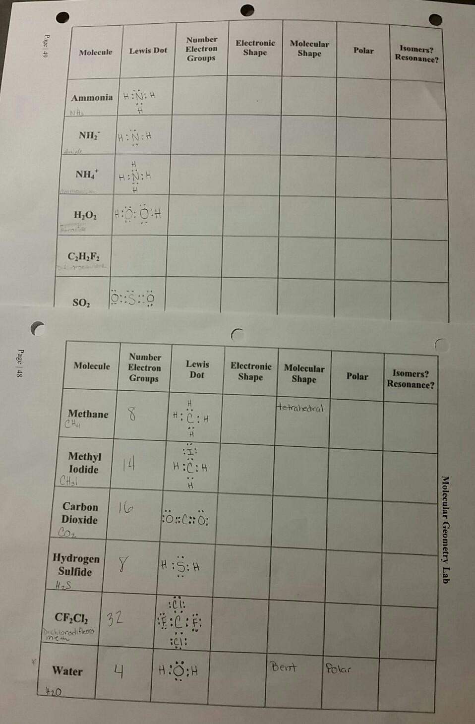 Solved Number Electronic Molecular Polar Isomers? Resonance? | Chegg.com