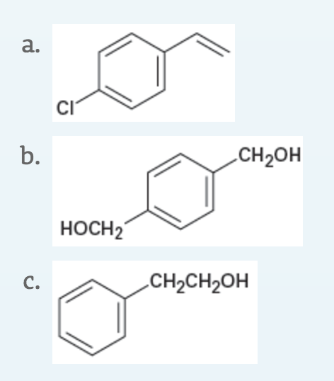 Solved a. CI b. CH2OH HOCH2 C. CH2CH2OH | Chegg.com