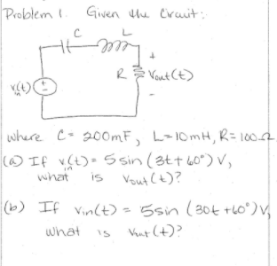 Solved what is Vout Ct) what 's | Chegg.com