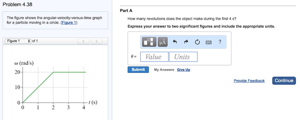 Solved The Figure Shows The Angular Velocity Versus Time