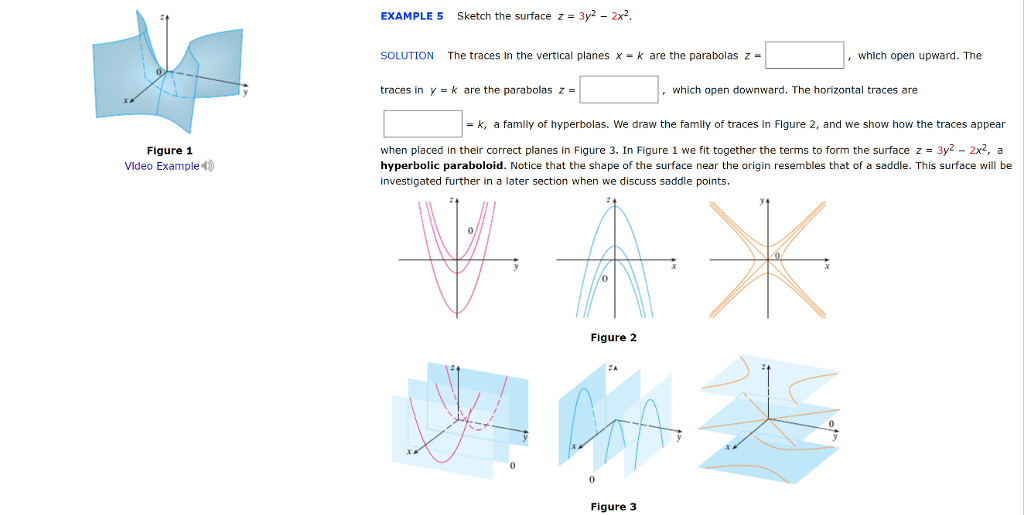 Solved Sketch the surface z = 3y^2 - 2x^2. The traces in | Chegg.com