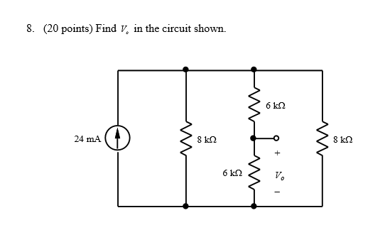 Solved Find V_0 in the circuit shown. | Chegg.com