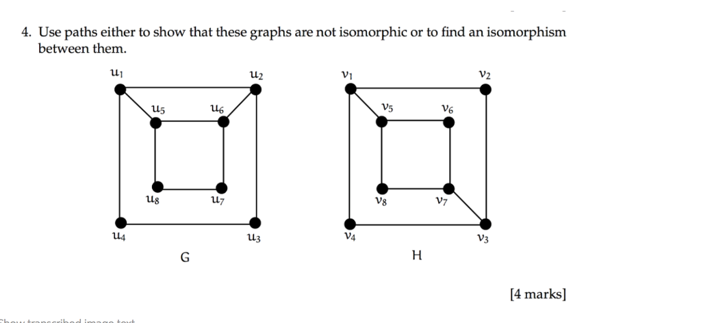 Solved Use paths either to show that these graphs are not | Chegg.com