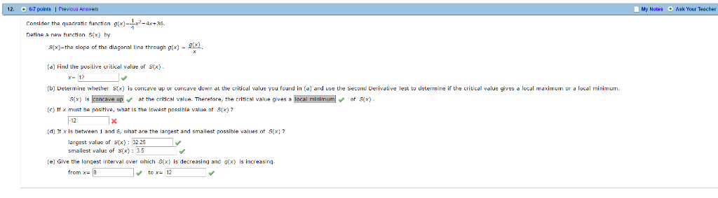 Solved How ould I go about finding the lowest point for S(x) | Chegg.com