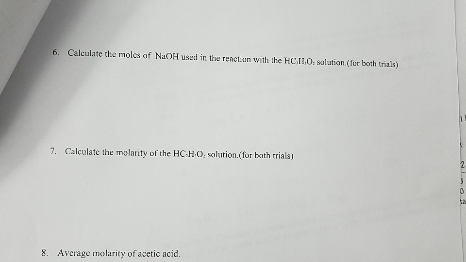 Solved - . and 0.40 NaC2H3O2? Ka for acetic DATA TABLE HCl | Chegg.com