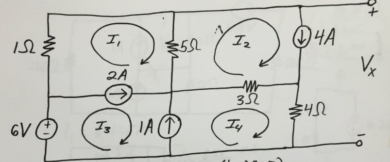 Solved Solve for Vx using mesh/loop analysis & given mesh | Chegg.com Solved Solve for Vx using mesh/loop analysis & given mesh | Chegg.com