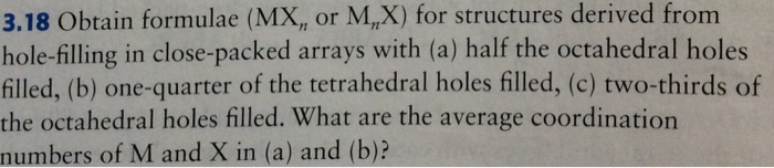 Obtain formulae (MXn or MnX) for structures derived | Chegg.com
