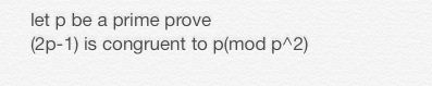 Solved let p be a prime prove (2p-1) is congruent to p(mod | Chegg.com