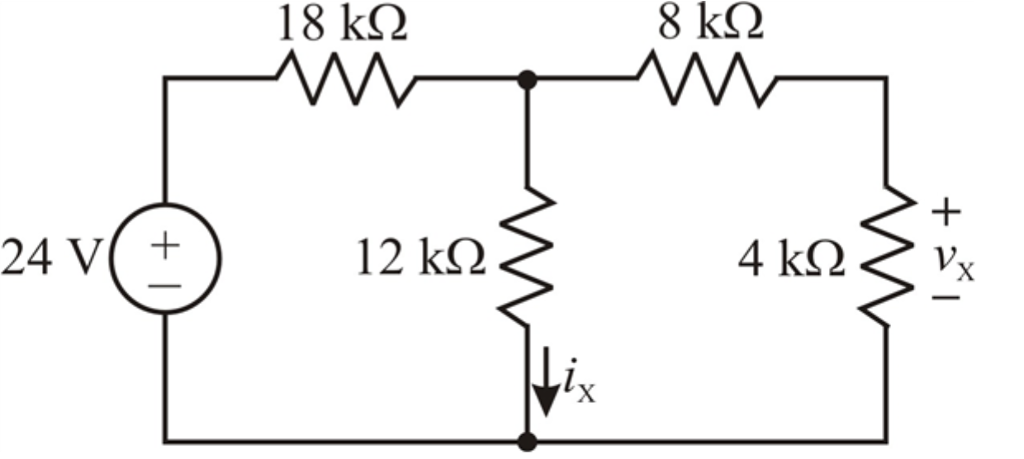Solved use circuit reduction to find vx and ix | Chegg.com