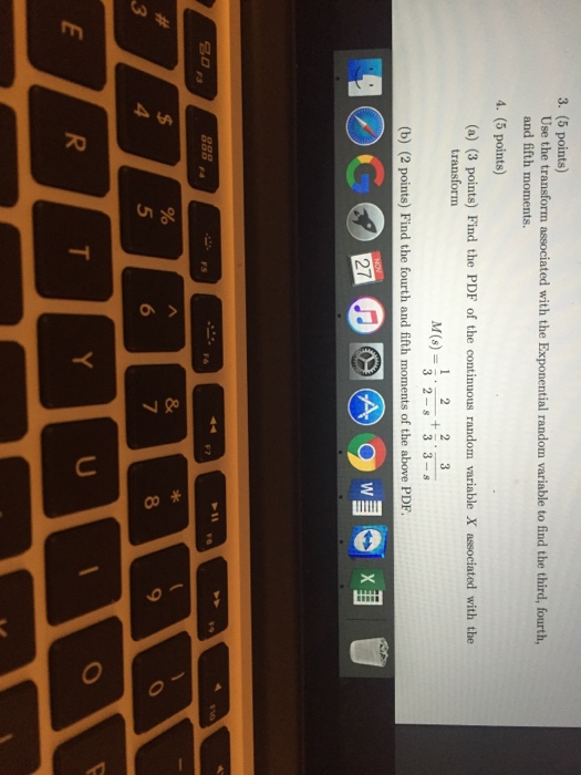 Solved Use the transform associated with the Exponential | Chegg.com