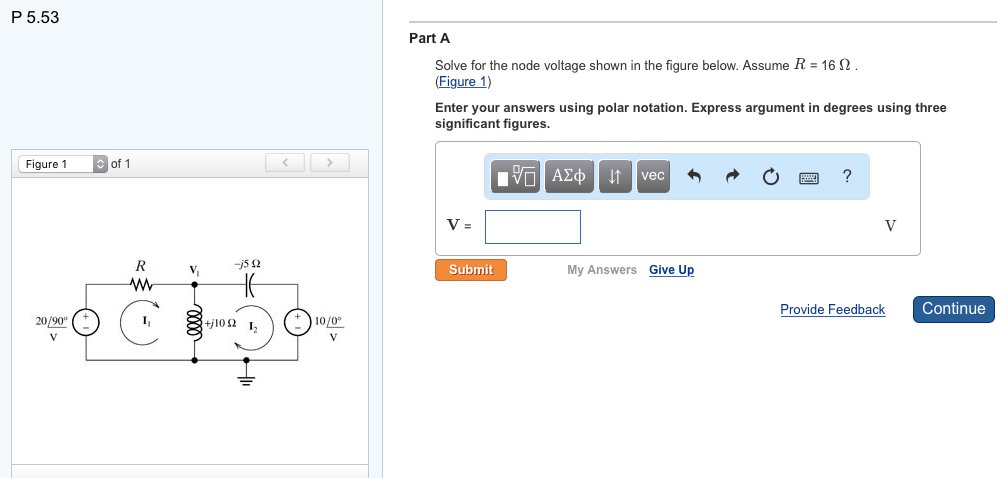 Solved Solve for the node voltage shown in the figure | Chegg.com
