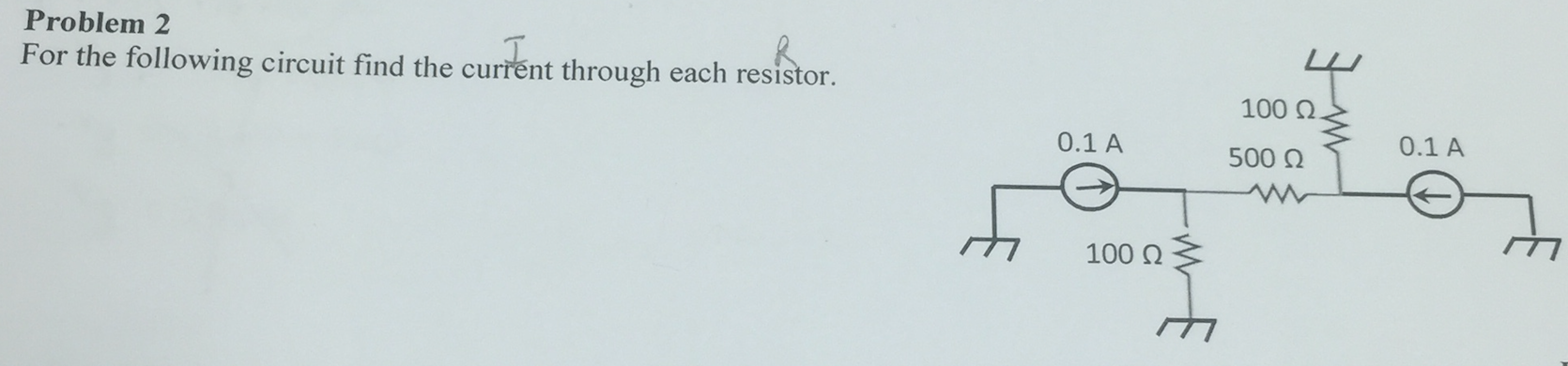 Solved For the following circuit find the current through | Chegg.com