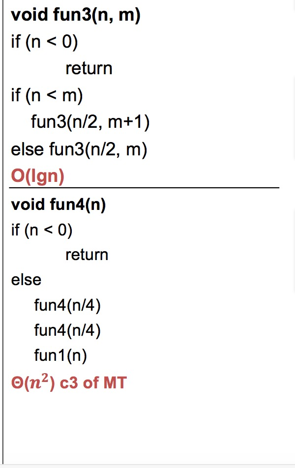 Solved How do you calculate the runtime for the following | Chegg.com