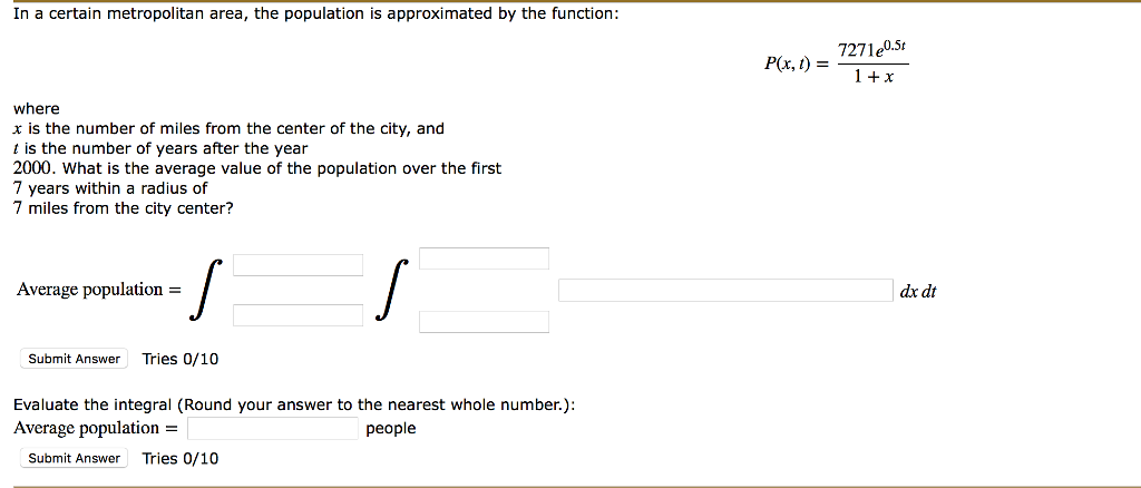 Solved In a certain metropolitan area, the population is | Chegg.com