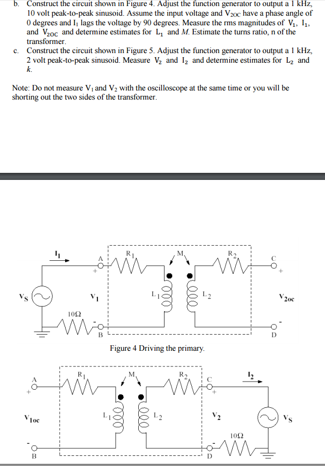 Solved Construct the circuit shown in Figure 4. Adjust the | Chegg.com