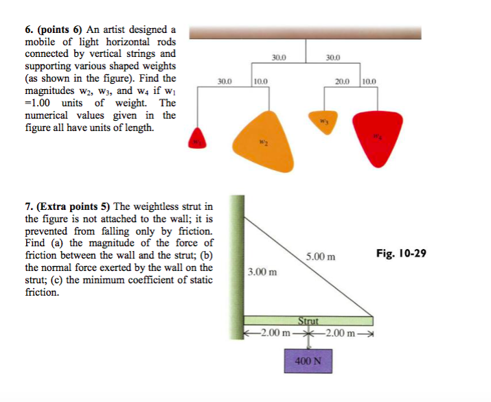 Solved 6. (points 6) An artist designed a mobile of light | Chegg.com