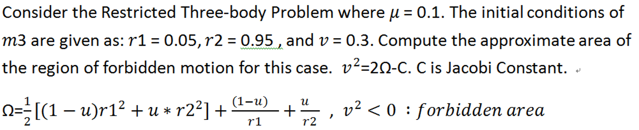 Consider the Restricted Three-body Problem where mu = | Chegg.com