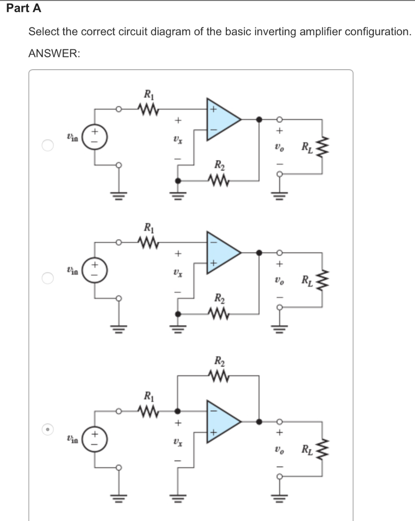 Solved Part A Select the correct circuit diagram of the | Chegg.com