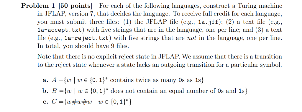 Solved Problem 1 [50 points] For each of the following | Chegg.com