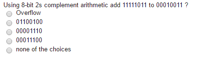Solved Using 8-bit 2s complement arithmetic add 11011011 to | Chegg.com