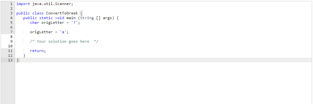 Solved Write a switch statement that checks origLetter. If | Chegg.com