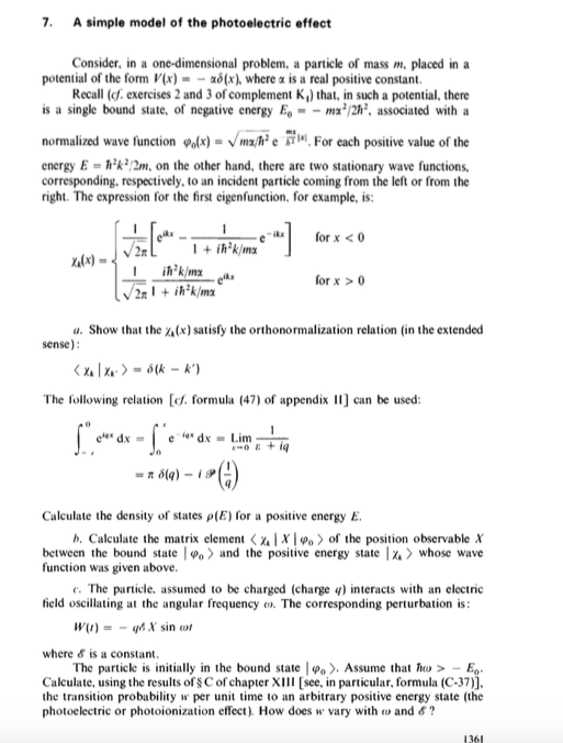 A simple model of the photoelectric effect Consider, | Chegg.com