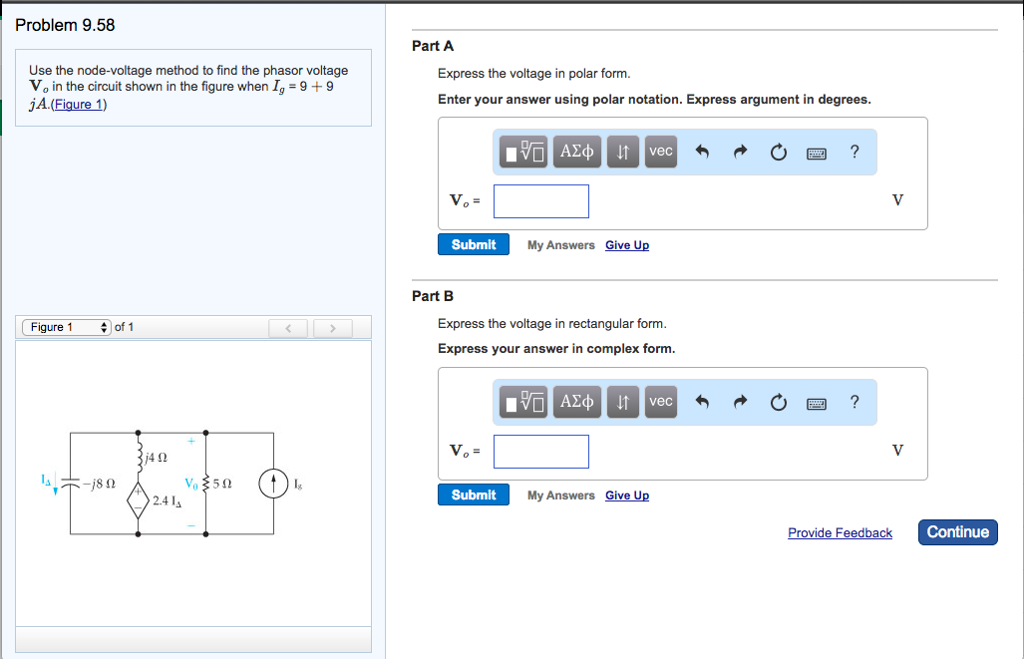 Solved Problem 9.58 Part A Use the node-voltage method to | Chegg.com