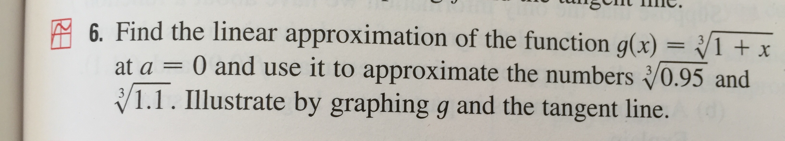 Solved 6 Find The Linear Approximation Of The Function Gx 8141