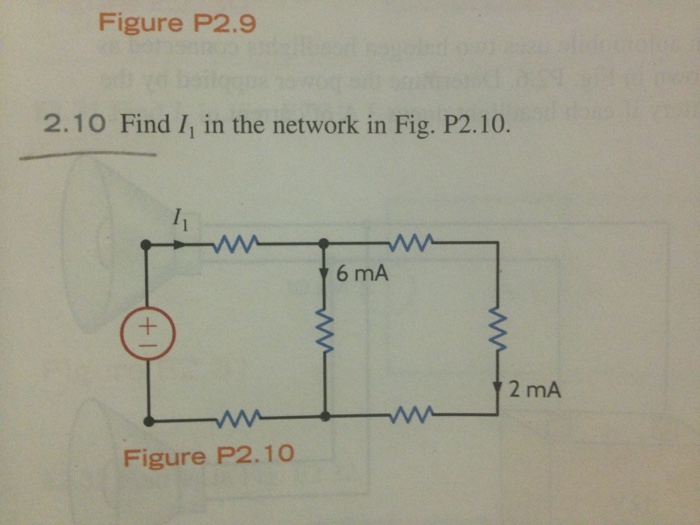 Solved Find I_1in the network in Fig. P2.10. | Chegg.com