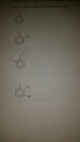 Solved Assign IUPAC names of the following molecules: | Chegg.com