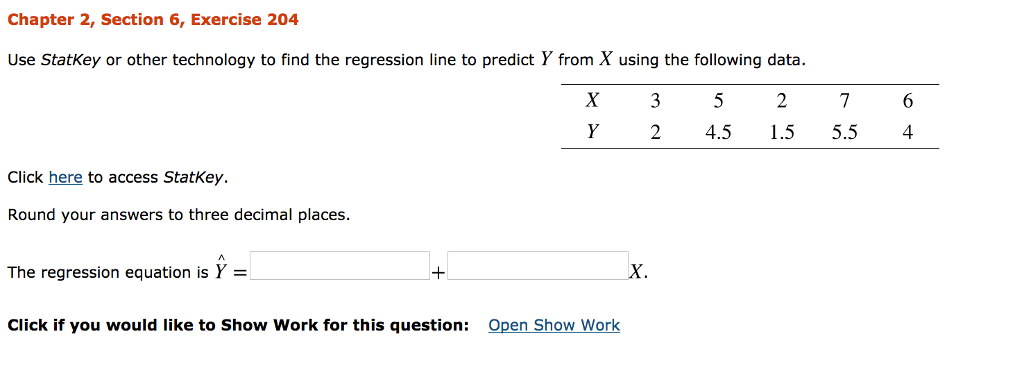 Solved Chapter 2, Section 6, Exercise 204 Use Statkey or | Chegg.com