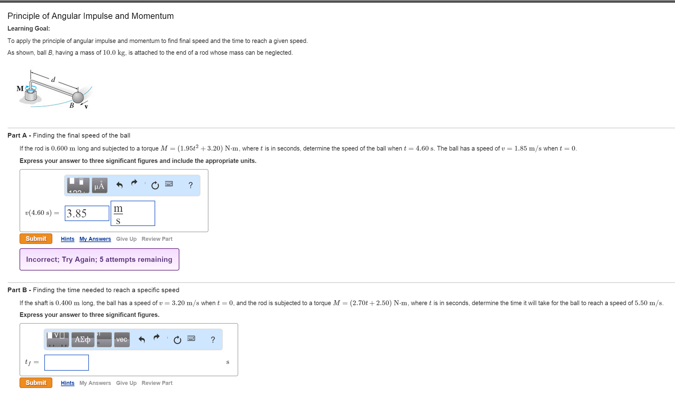 Solved Principle of Angular Impulse and Momentum Learning | Chegg.com
