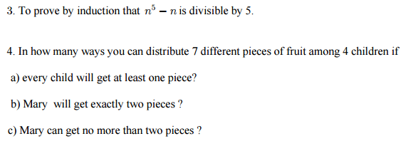 Solved 3. To prove by induction that n^5 - n is divisible by | Chegg.com