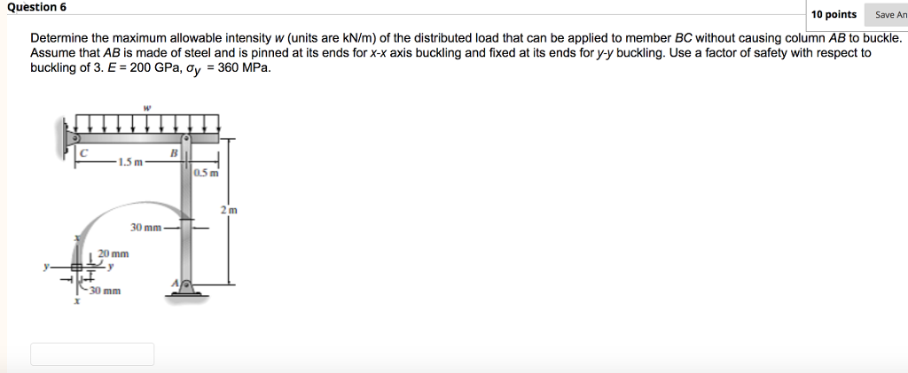 Solved Question 6 10 points Save An Determine the maximum | Chegg.com