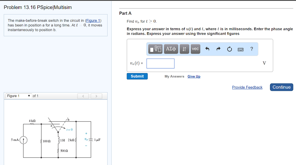 Solved The make-before-break switch in the circuit in has | Chegg.com