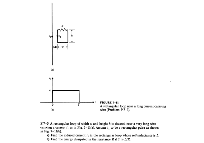 Solved FIGURE 7-11 A rectangular loop near a long | Chegg.com