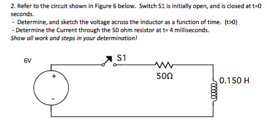 Solved 2. Refer to the circuit shown in Figure 6 below. | Chegg.com