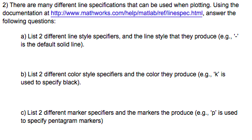 Solved 2) There are many different line specifications that | Chegg.com