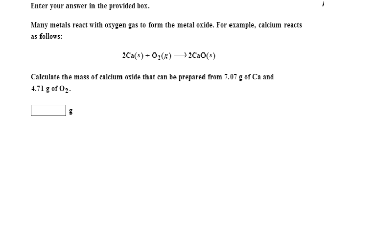 Solved Many metals react with oxygen gas to form the metal | Chegg.com