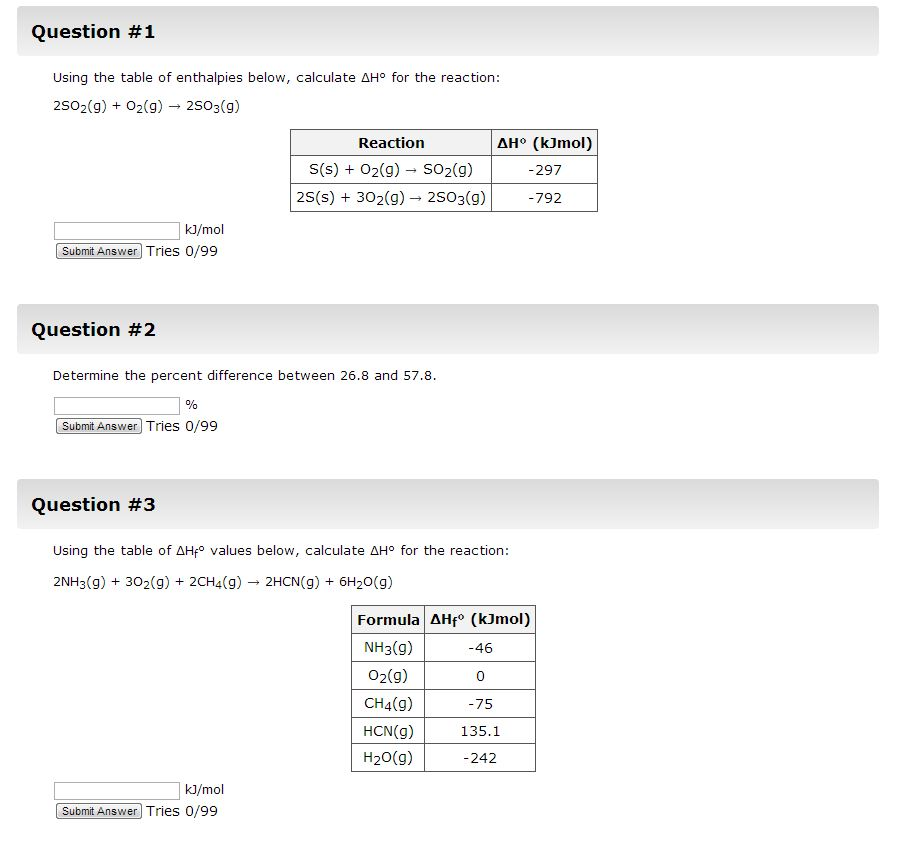 Solved Using the table of enthalpies below, calculate delta | Chegg.com