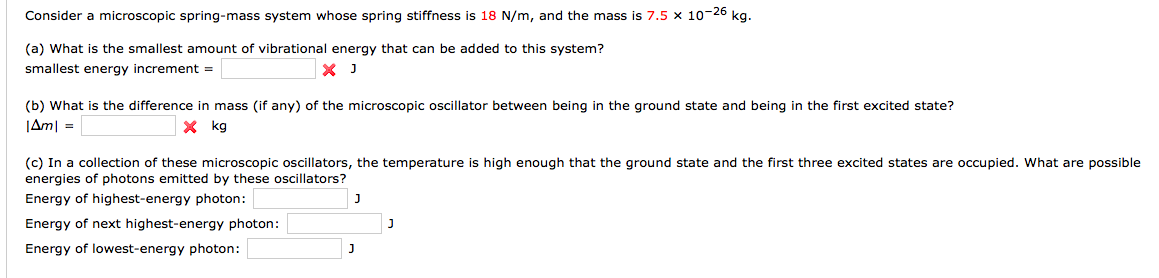 Solved Consider a microscopic spring-mass system whose | Chegg.com Solved Consider a microscopic spring-mass system whose | Chegg.com
