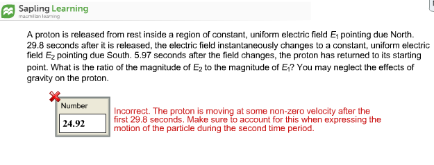 Solved A proton is released from rest inside a region of | Chegg.com