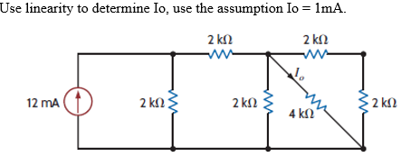 Solved Use linearity to determine I_o, use the assumption | Chegg.com
